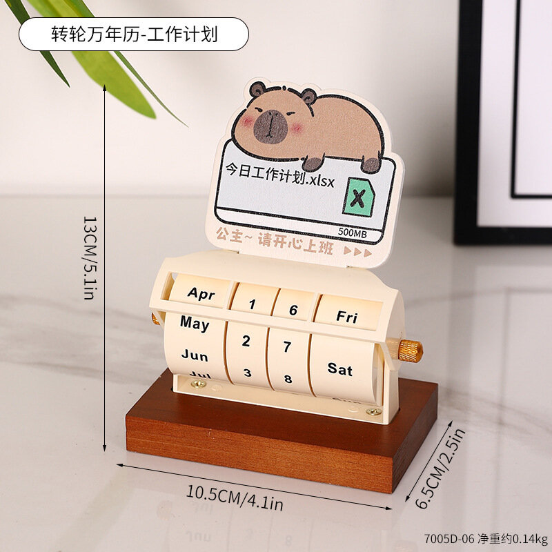 2026 Новый креативный календарь, настольный орнамент, вращающийся календарь, настольное украшение, DIY орнамент, вечный календарь для студентов