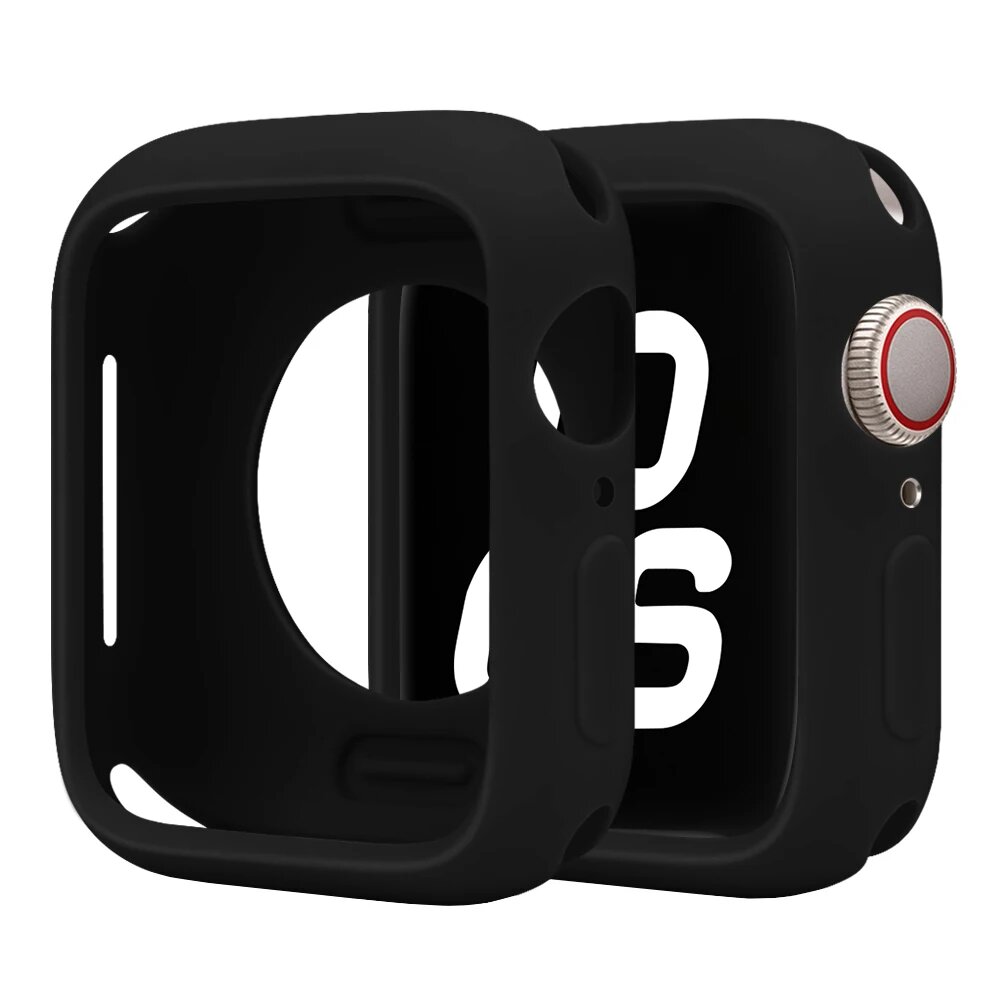 Черный силиконовый чехол для Apple Watch Ultra 1 2 3 49MM