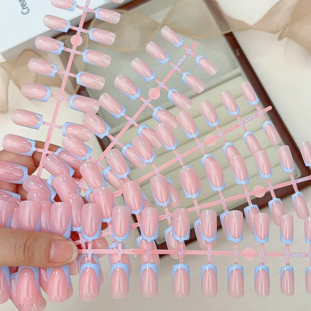 MAFANAILS Многоразовые акриловые накладные ногти френч 120шт TD310-3