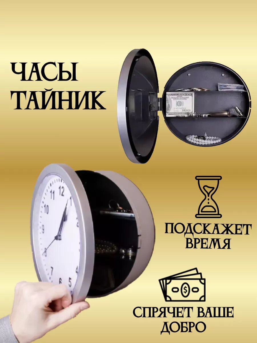 Настенные часы тайник, часы-сейф ，Мояэкономка，Высококачественные материалы