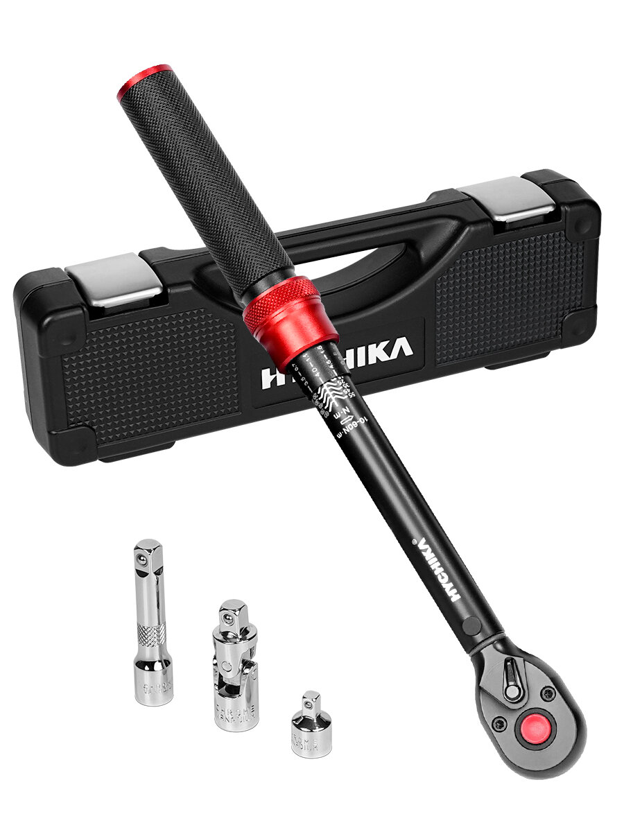 Динаметрический ключ 3/8" 60Нм щелчковый 4 шт. с кейсом HYCHIKA