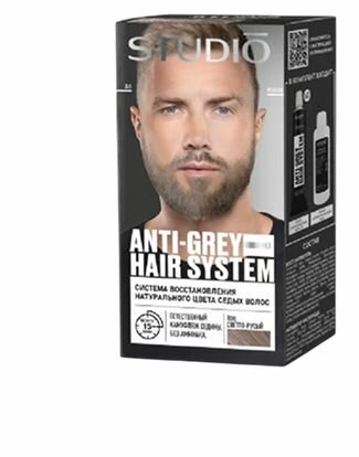 STUDIO PROFESSIONAL Восстановитель натурального цвета седых волос Studio, светло-русый, 3х50 мл