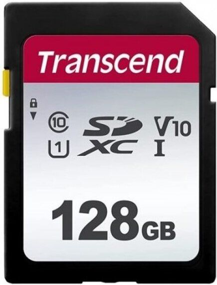 Карта памяти SD 128 Gb Transcend 300S SDXC UHS-I U1 V10 (100/25 MB/s)
