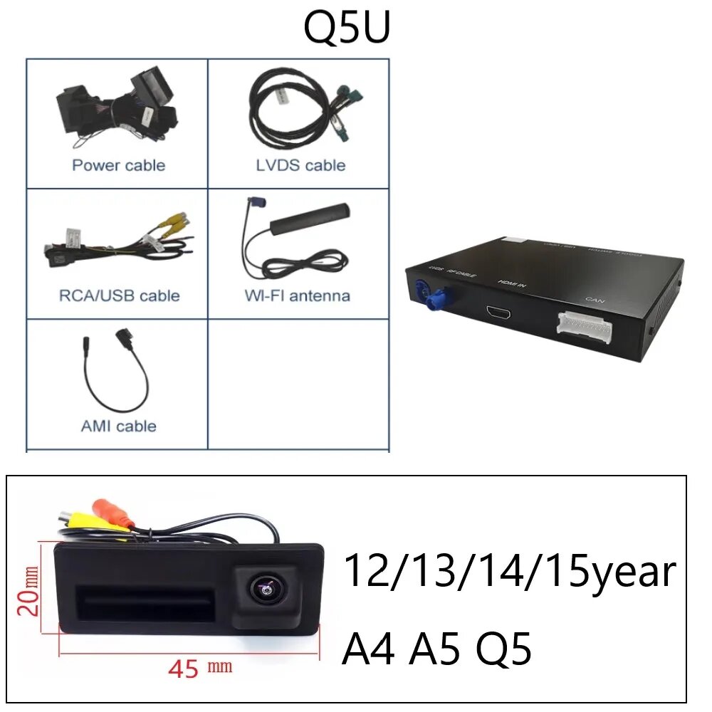 Беспроводной модуль Apple Carplay для Audi A4 B8 A5 Q5 2010-2015 Android Q5U AND CAMERA