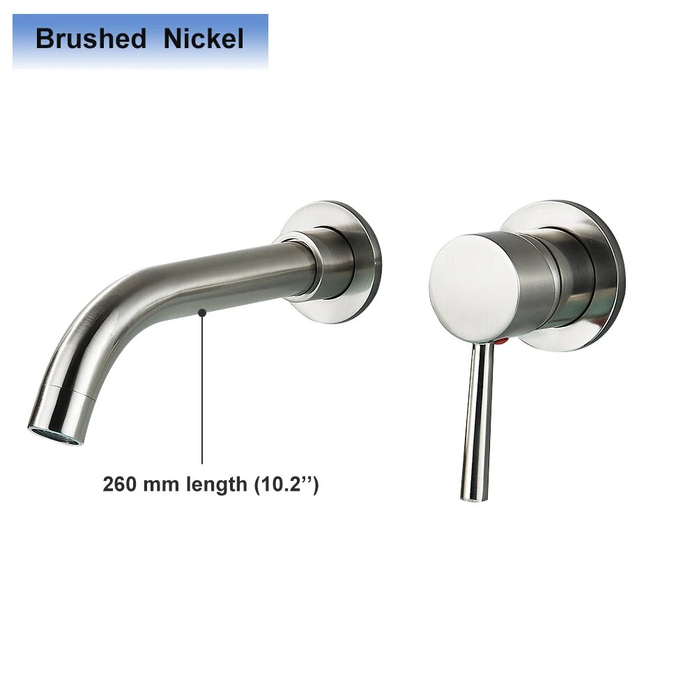 Настенный смеситель Brushed Nickel 260 мм