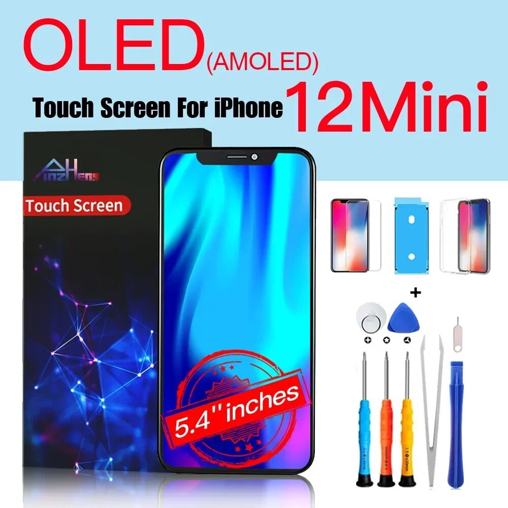 PINZHENG Высококачественный экран AMOLED INCELL LCD OLED OEM для iPhone 11 12 13 AMOLED For i12 Mini