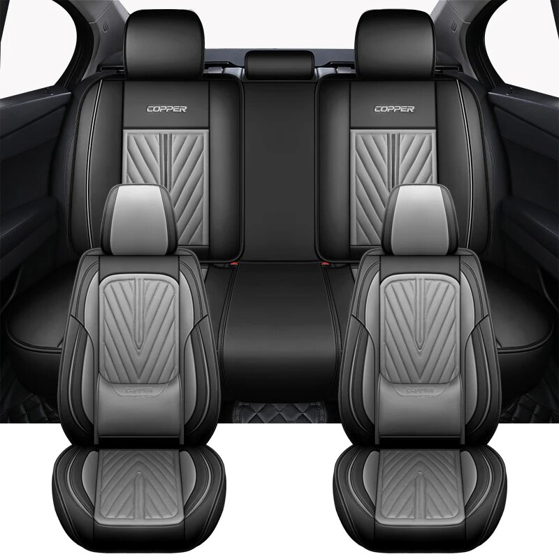 Универсальные роскошные чехлы на автомобильные сиденья для BMW E60 F30 X1 F48 E84 E46 E30 X5 F15 E53 E92 E91 Прочные автомобильные аксессуары для интерьера Stanard-Grey