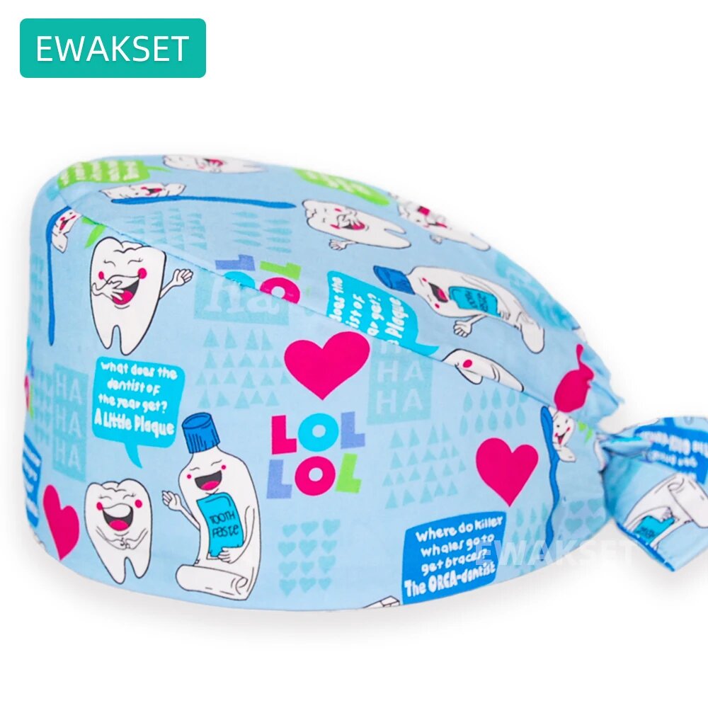 Хлопковая хирургическая шапочка EWAKSET scrub cap