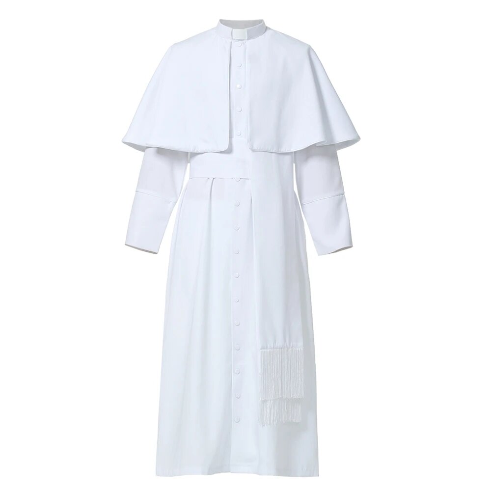 Костюм священника BLESSUME полиэстер Белый, XXL, белый
