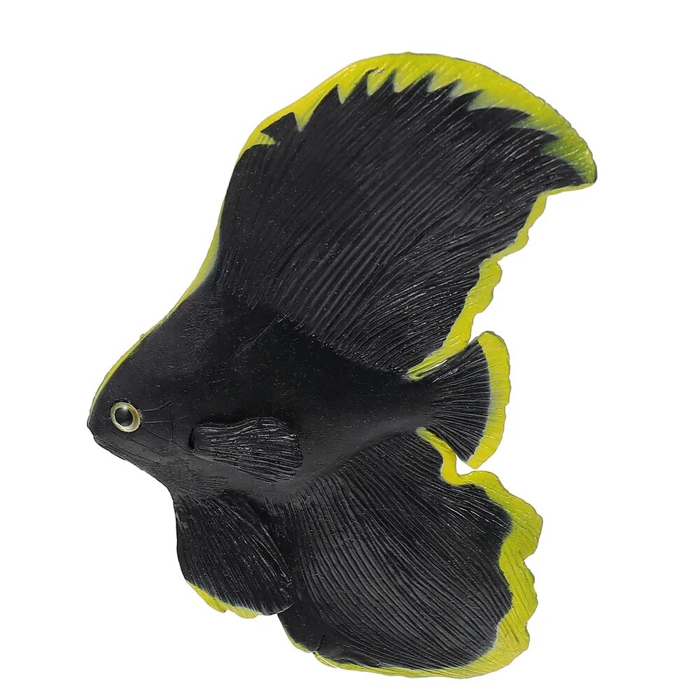 Черная пластиковая имитация рыбы платакс для аквариумного декора