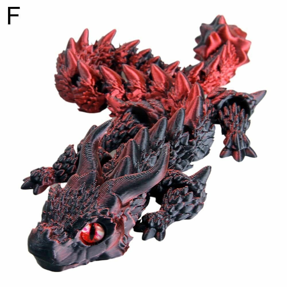 Игрушка огненный дракон, напечатанная на 3D-принтере,31.5cm