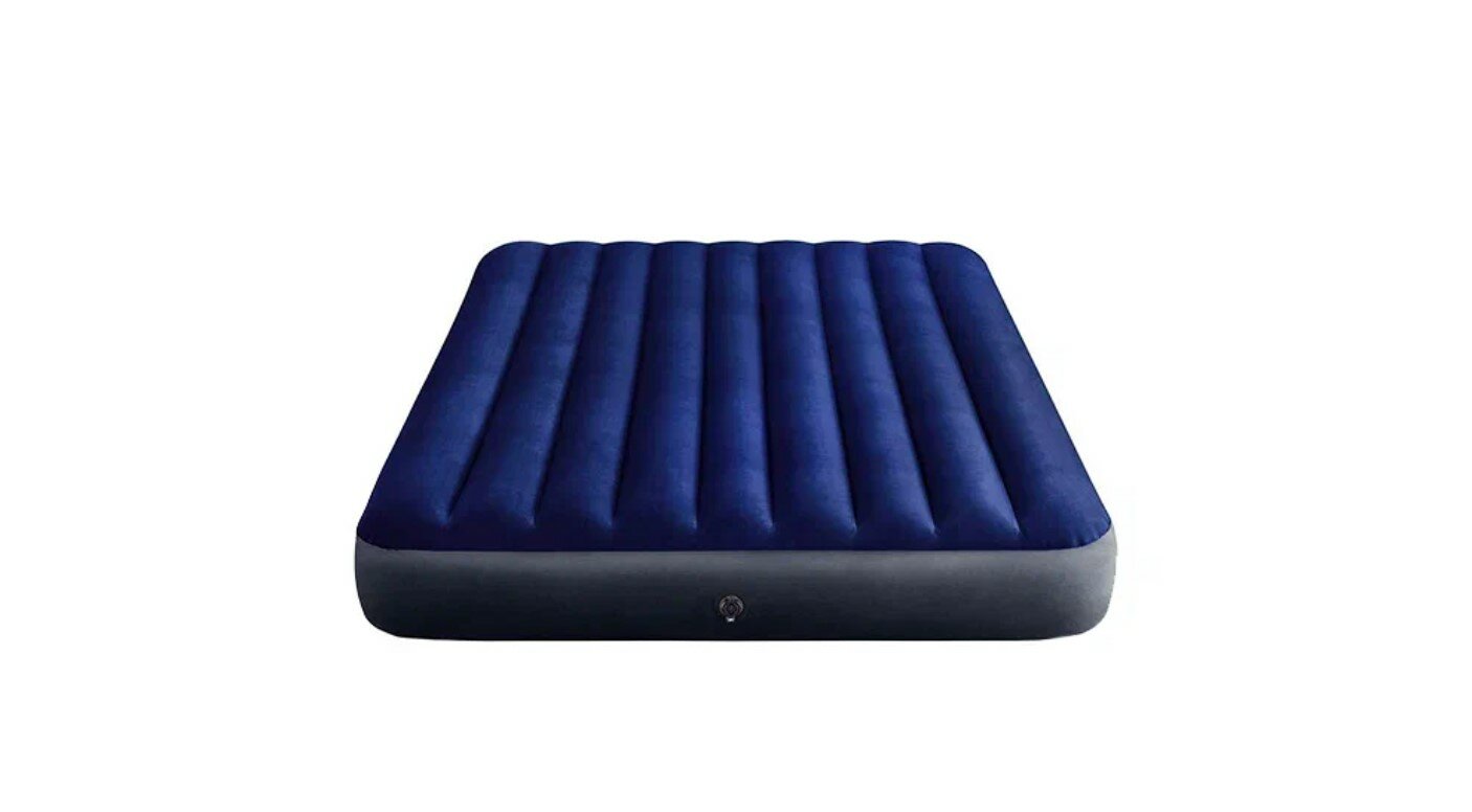 Матрас DURA-BEAM, надувной, флокированный, 152x203x25 см, синий