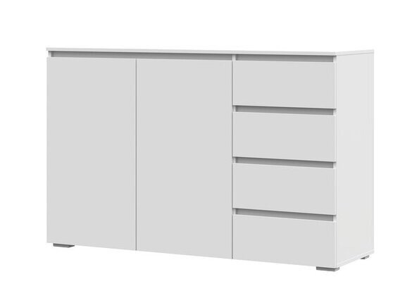 Комод с 4 выдвижными ящиками, ЛДСП, цвет белый, 150х96х46 см, Хелен КМ 06