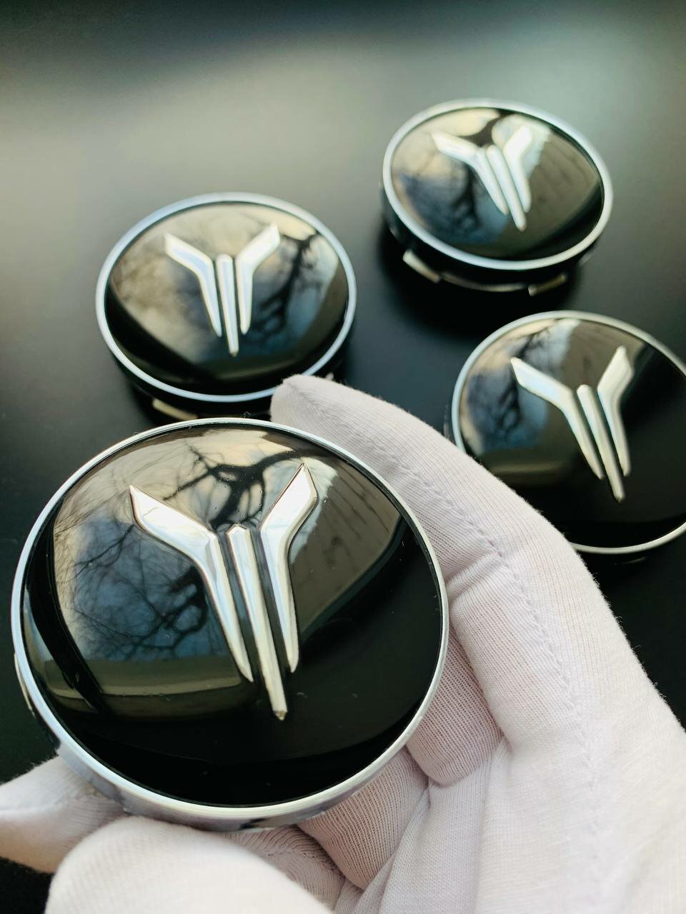 Колпак ступицы на диски Voyah 60/56мм черный. Заглушки на диски Воях 60мм 4шт