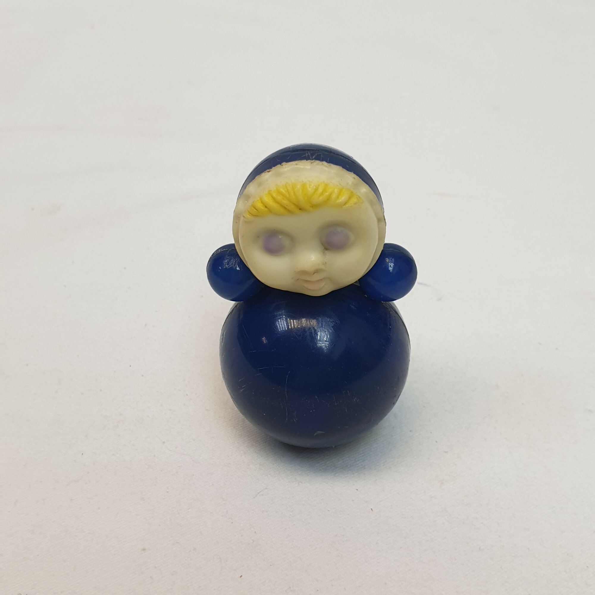 Неваляшка 7 см, пластик, дефекты. Винтаж, СССР