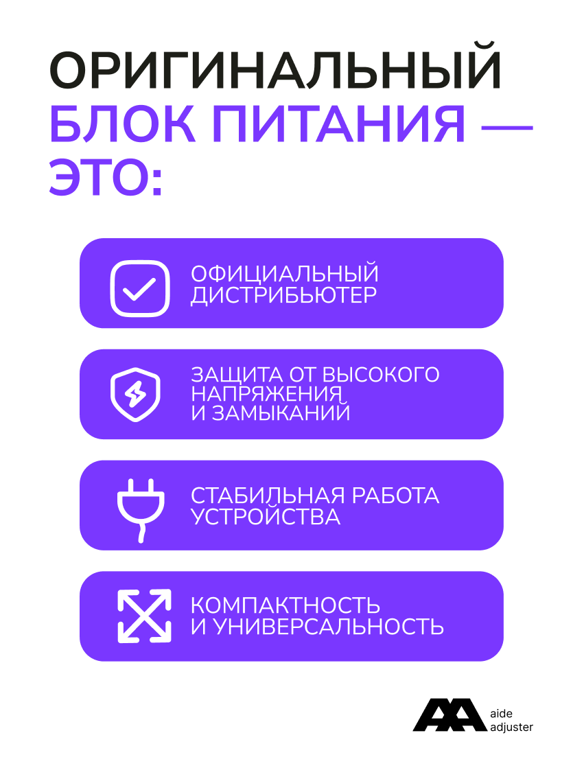 Блок питания Яндекс Y7.5-S2C-BLACK, для Яндекс Станции Мини и Лайт, черный, 0.5A — фото 1