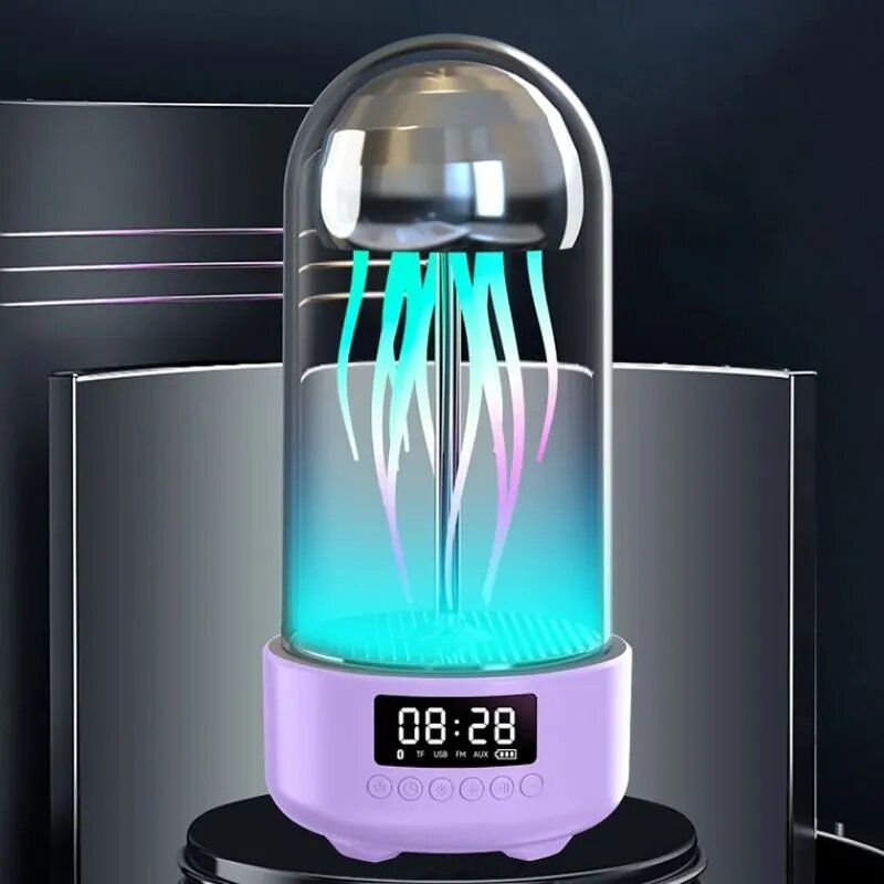 Колонка Медуза С Подсветкой Bluetooth, 7 цветов, ночник, TF, USB, FM, AUX, встроенные часы