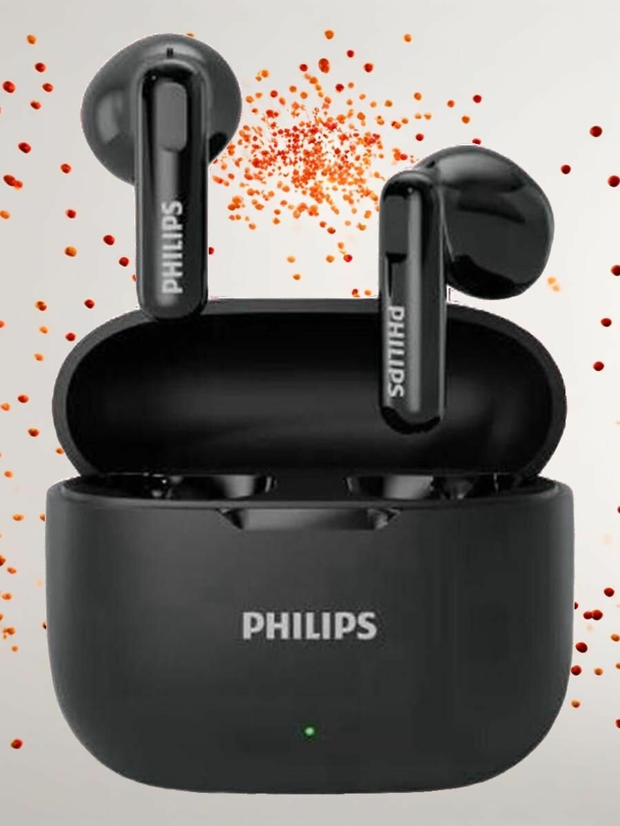 Наушники вставные Philips TAT1220 bluetooth 6.0 с микр. Type-C черный, оводные, с шумоподавлением, 24 ч работы, белые