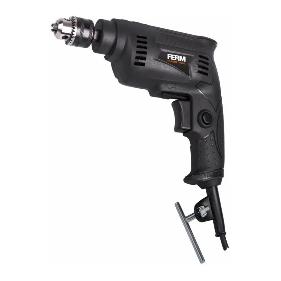 Дрель безударная FERM PDM1047P, 230 Вт, 4500 об/мин, реверс, регулировка оборотов, черный