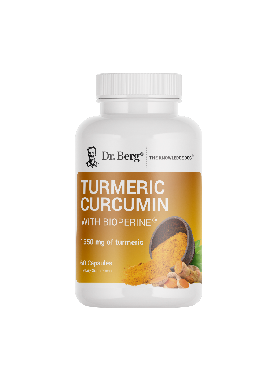Куркумин Dr.Berg Turmeric Curcumin, для антиоксидантной защиты и восстановления суставов, 60капсул
