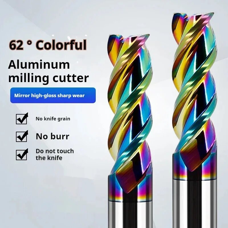 Фреза концевая твердосплавная HRC65 3-х зубая DLC для алюминия 4-12мм 1.5X4.5XD4X50