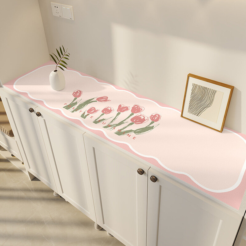 Современный минималистичный коврик из кожи и ПВХ для прихожей, защитный коврик для офисного и письменного стола, водонепроницаемый, теплоизоляционный и противоожоговый коврик для обеденного стола.