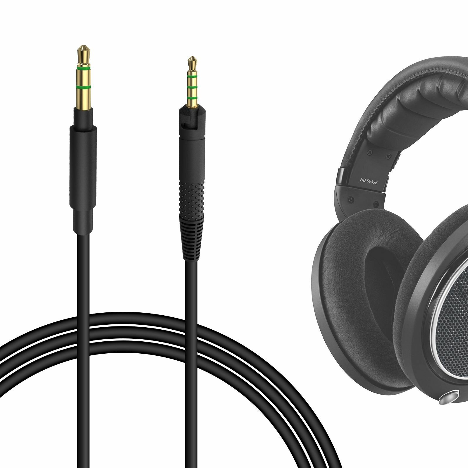 Аудио кабель для наушников Sennheiser HD 560 S, HD599, HD598, HD579, HD400 PRO, 2.5 мм Джек AUX Сменный стерео шнур (1.2м)