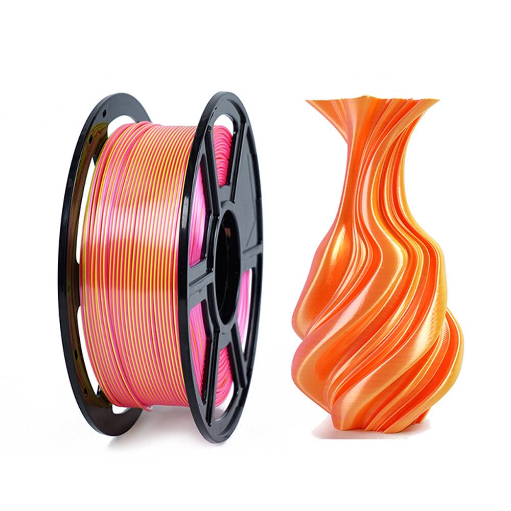 Филамент FLASHFORGE PLA Материалы расходные для 3D-принтера 1.75mm 1 кг Розовый и желтый двухцветный Плавная печать