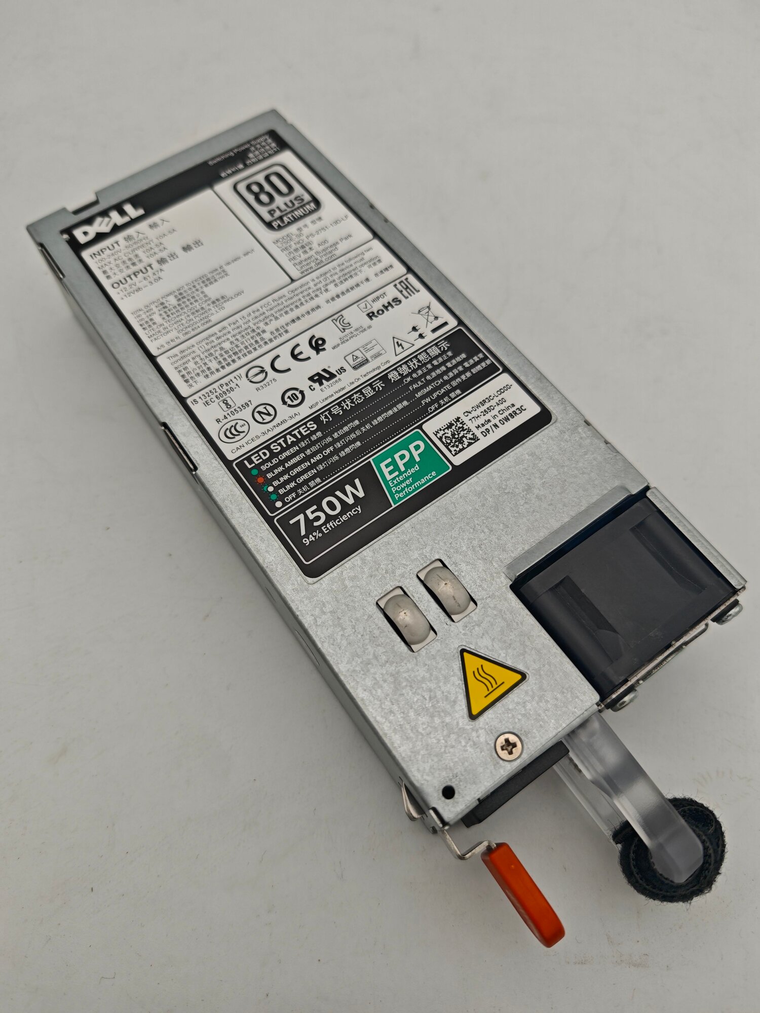 Блок питания dell 750W EPP 0W8R3C