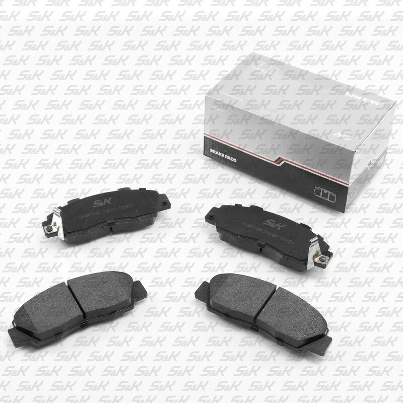 Колодки тормозные передние S&K SKBP1194 Honda Accord >2002, Integra 1998->, Hr-V 1998->, Cr-V >2002, Prelude >2000, Legend 1991-1996