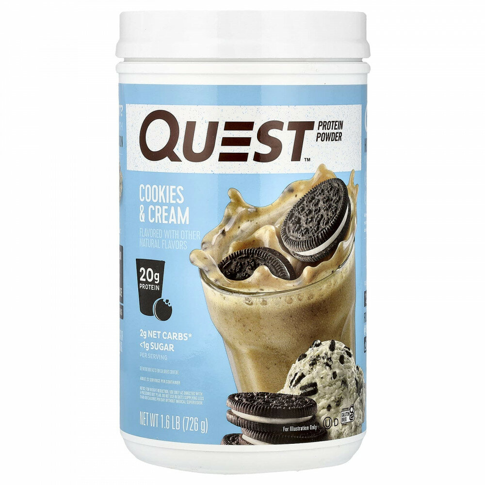 Quest Nutrition, Протеиновый порошок, печенье и сливки, 726 г (1,6 фунта)