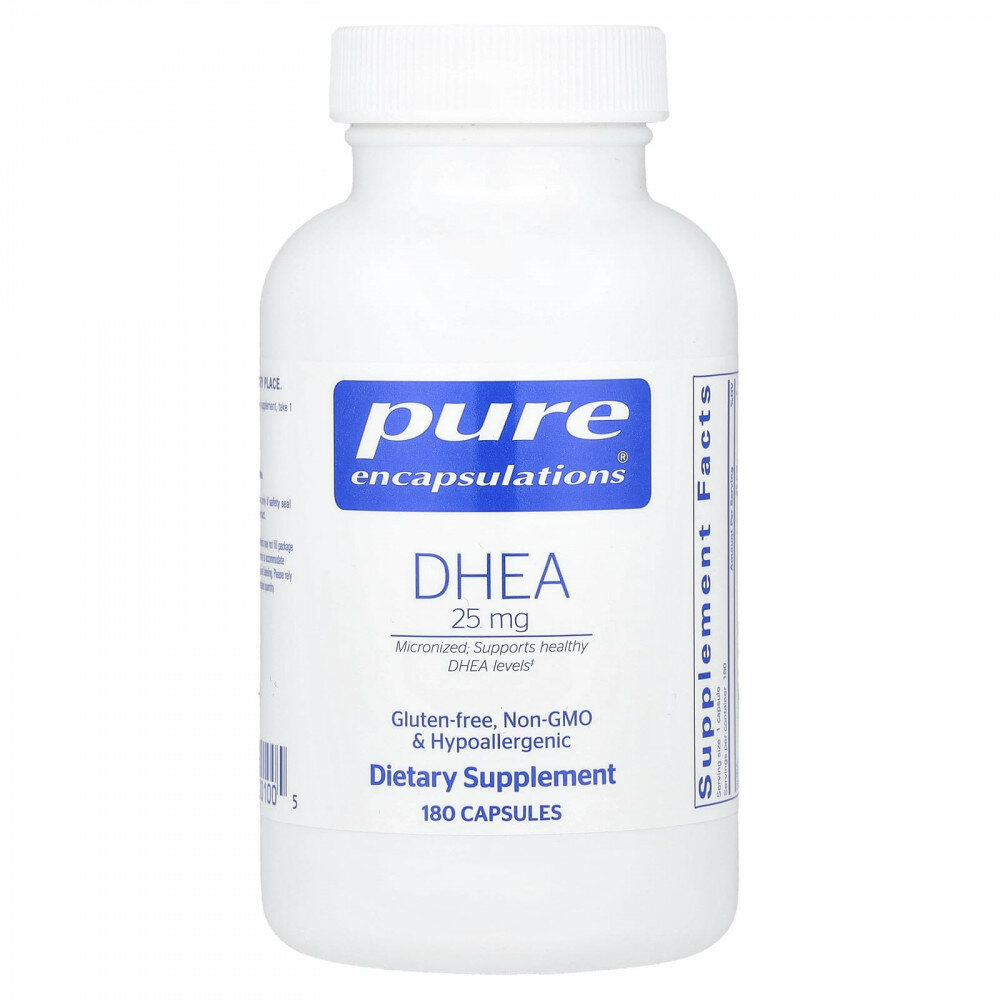 Pure Encapsulations, дгэа, 25 мг, 180 капсул