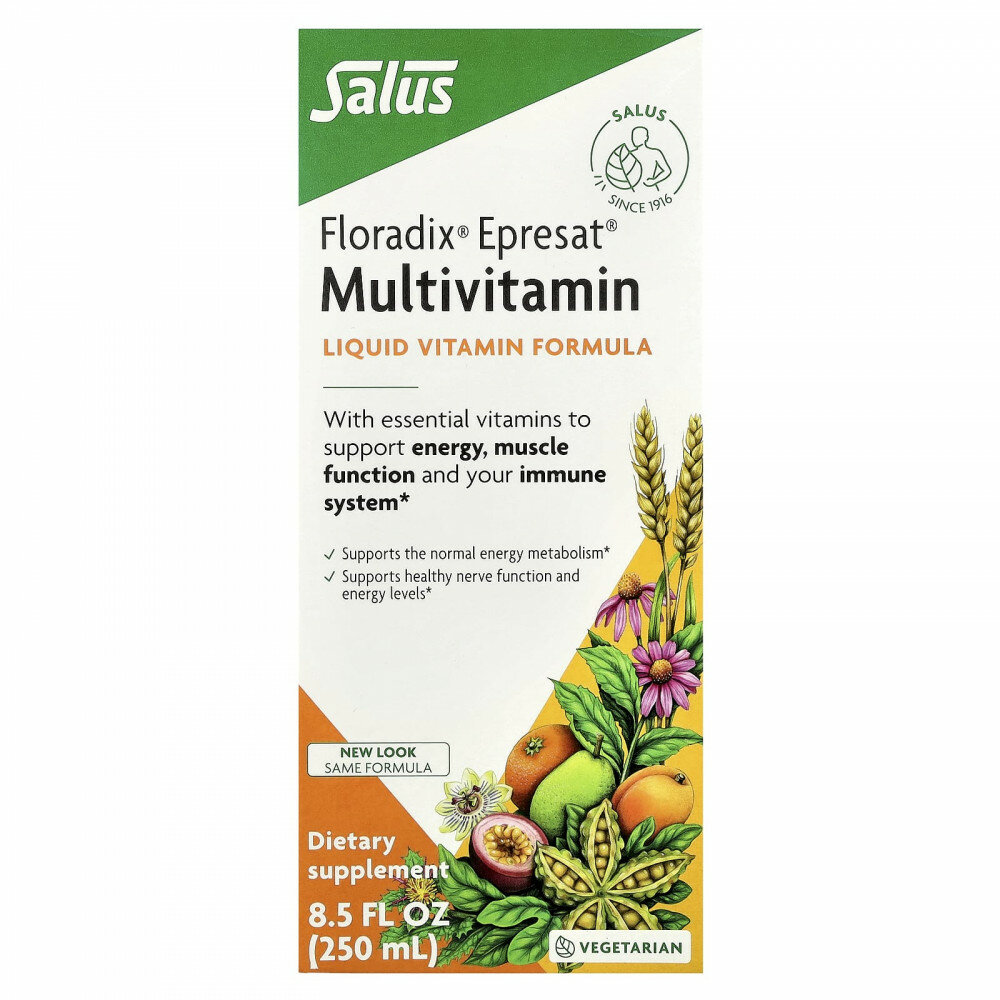 Floradix, Epresat®, мультивитамины, 250 мл (8,5 жидк. Унции)