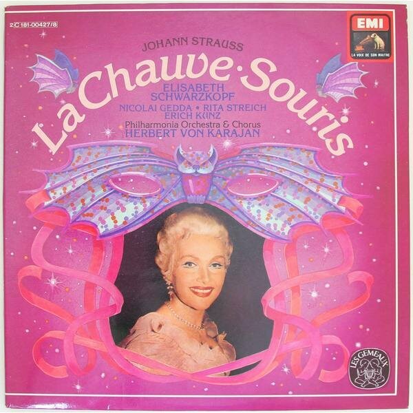 Винтажная виниловая пластинка STRAUSS - LA CHAUVE-SOURIS (HERBERT VON KARAJAN) (MONO)