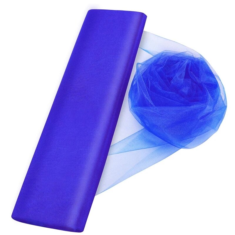Тюль и органза синего цвета Royal Blue, 48x500 см