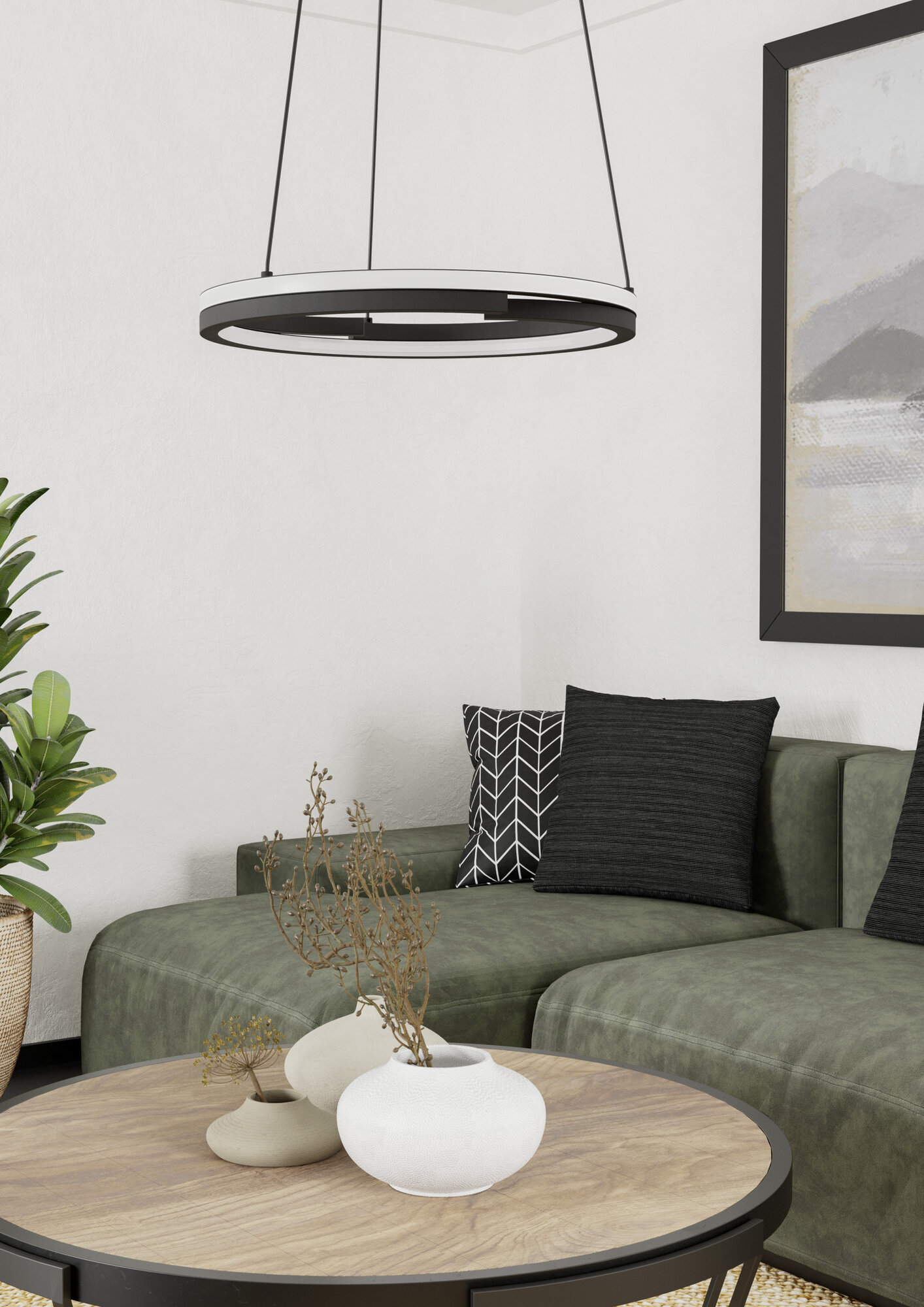 Светильник подвесной EGLO MEZZOMONTE 901822 LED, пульт ДУ, регулировка цветовой температуры 2700-6500K