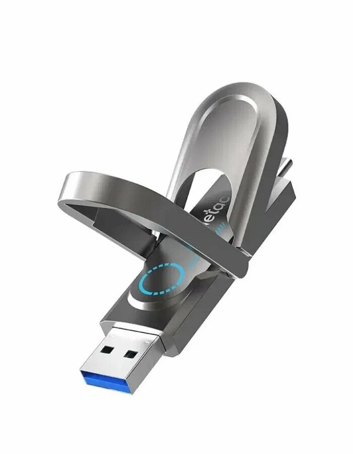 Флешка Netac US9, USB 3.2/USB Type C, 1 ТБ, до 900/1000 Мб/с (NT03US9C-001T-32TA)