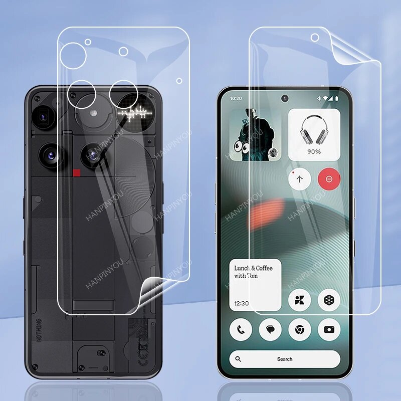Для телефона Nothing (3) 3 Phone3 5G Прозрачный ТПУ/матовый гидрогель с защитой от Clear HD (Back)