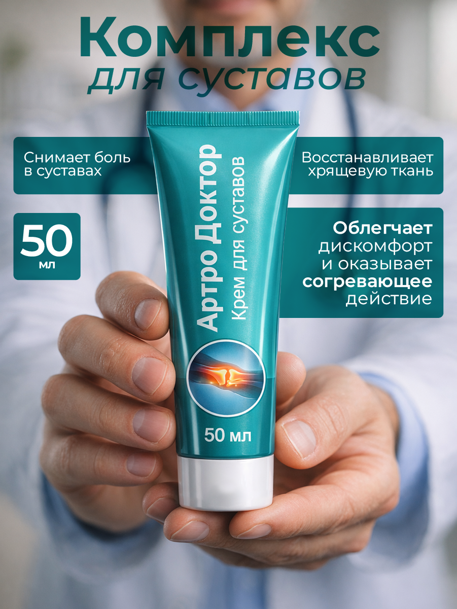 Крем для суставов Артро Доктор, облегчает дискомфорт, натуральный состав, туба, 50 мл