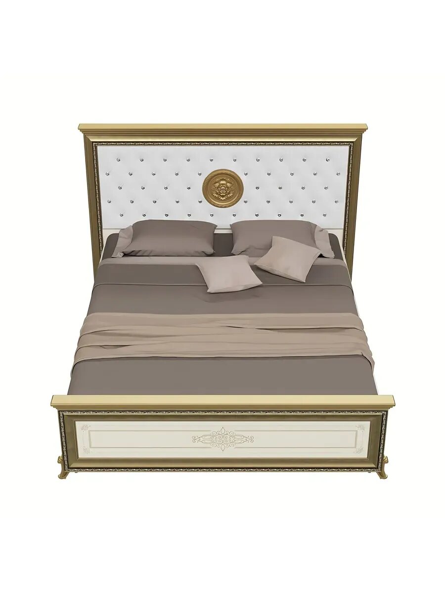 Кровать двуспальная 180х200 см бежевый