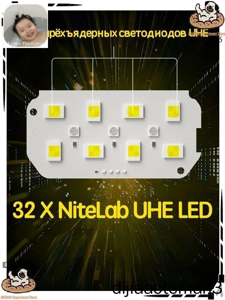 NITECORE HC75 UHE Фонарь-прожектор 3000 люмен, дальность луча 192 м, встроенный аккумулятор, красный и средний белый свет — фото 1