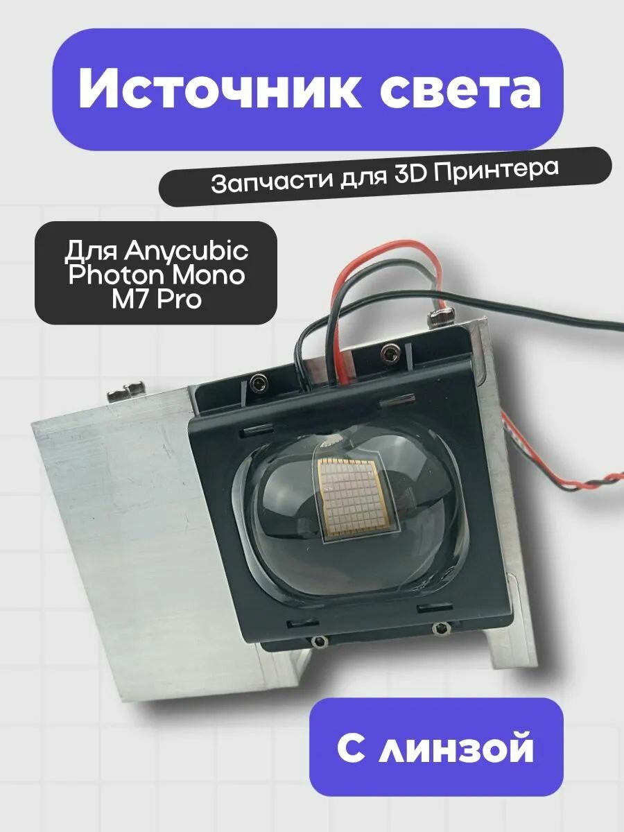 Источник света (LED панель) с линзой Anycubic M7