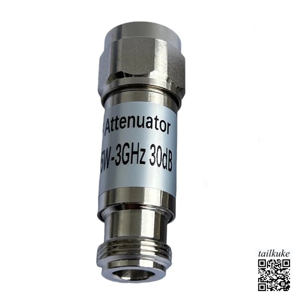 Коаксиальный аттенюатор N-типа 5 Вт 1/20/30 дБ 0-3G, 20dB