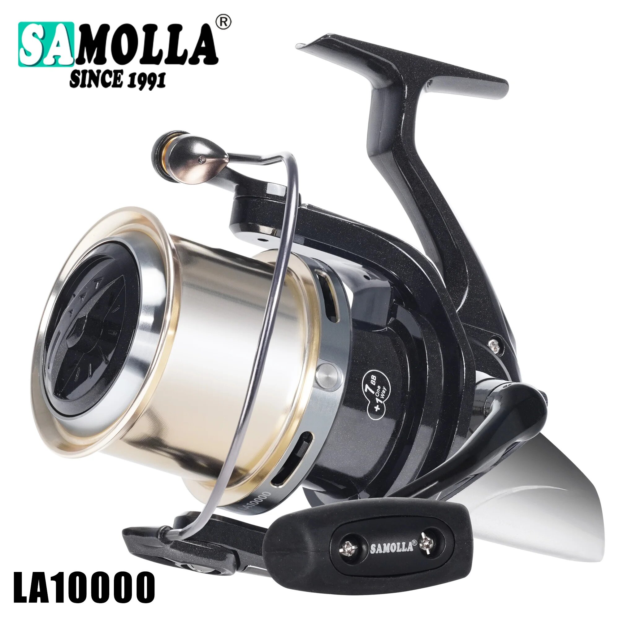 Спиннинговая катушка SAMOLLA LA10000, 4.1:1, Цвет: 10000