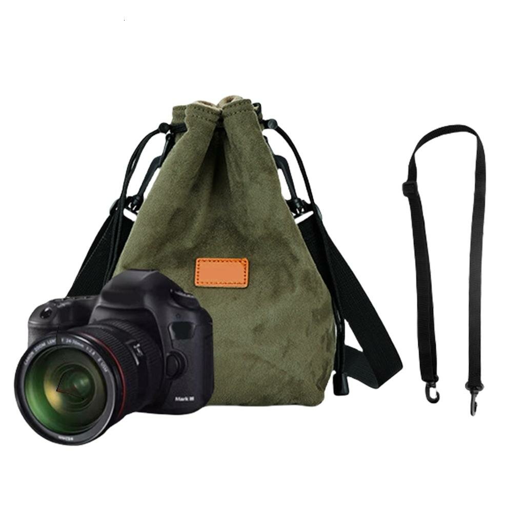 Чехол для фотоаппарата с кулиской, Зеленый - S