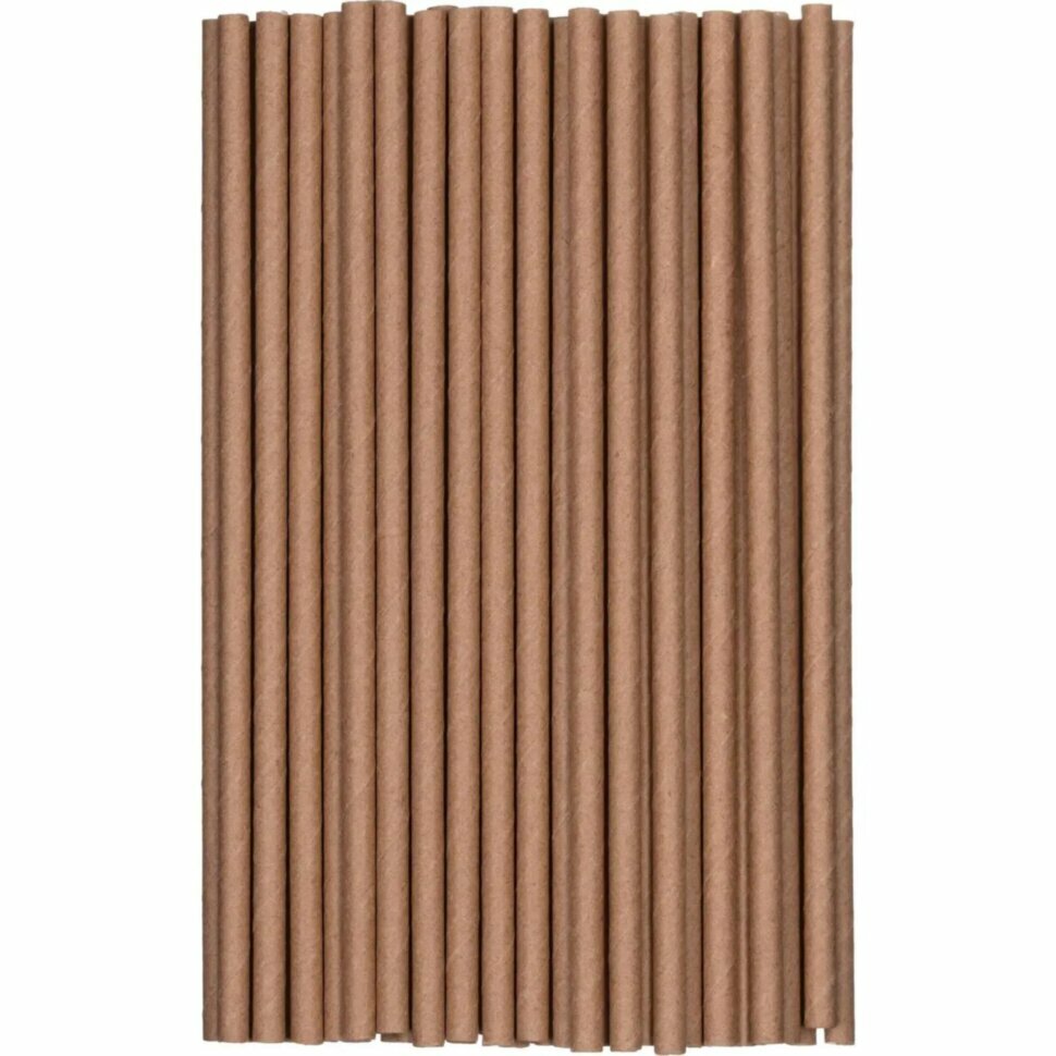 Трубочки для коктейля  бумажная крафт 197мм, d-6мм, 2500шт/кор, 2369899