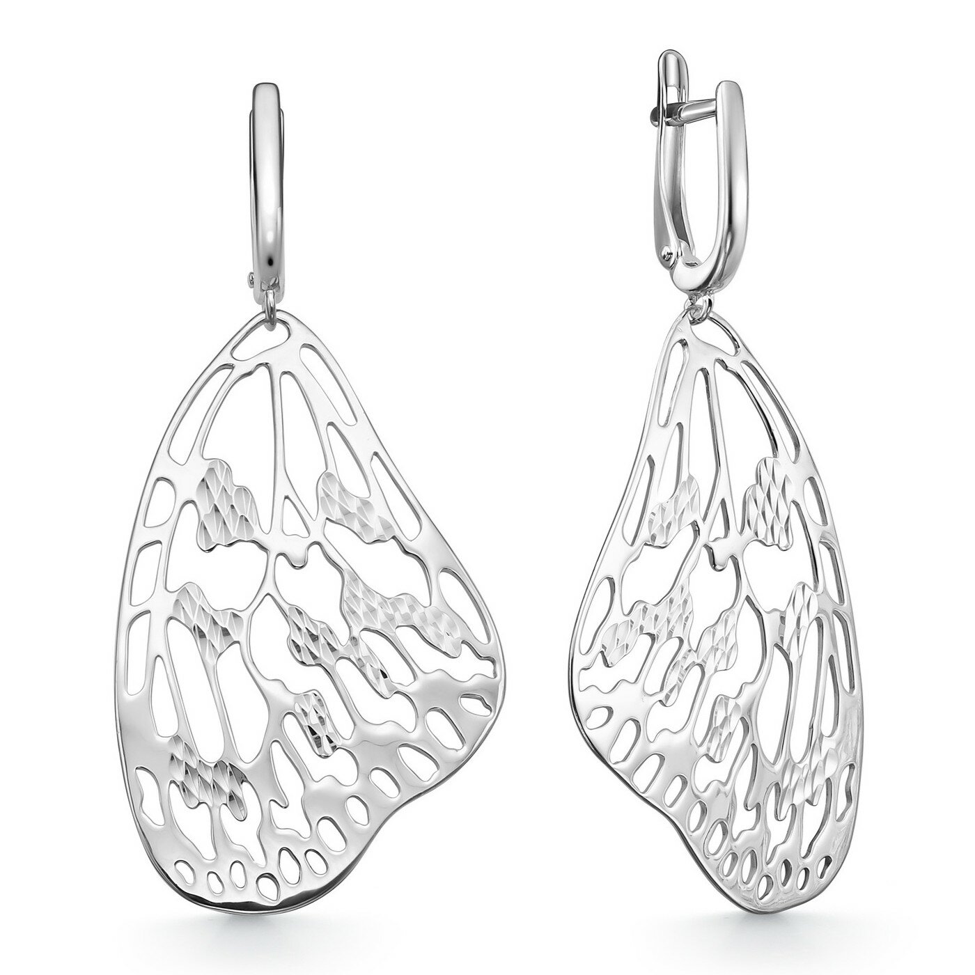 Серьги Яхонт, серебро, 925 проба