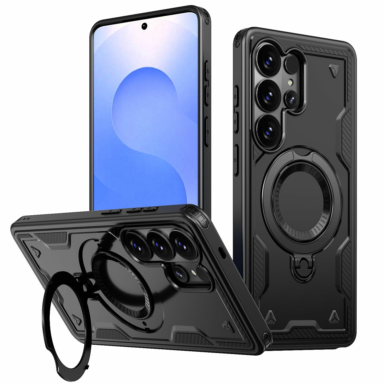 Чехол Magneto Case с кольцом для Samsung Galaxy S26 Ultra (черный)