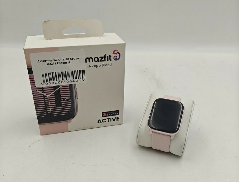 Смарт-часы Amazfit Active A2211, AMOLED, GPS, мониторинг сна и стресса, 4096 МБ, влагозащита IP68WR50, Розовый