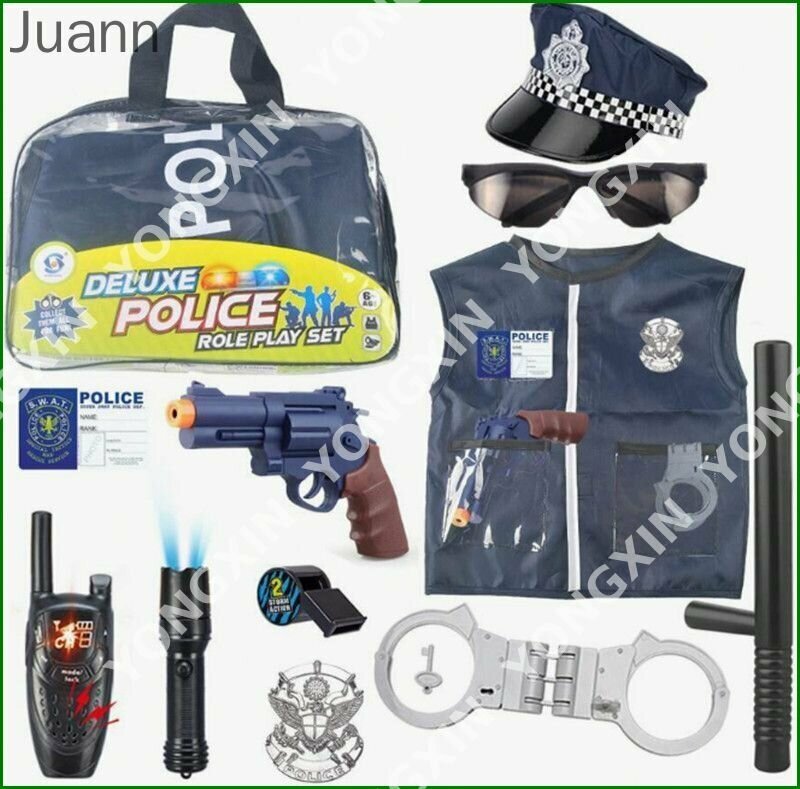 Эксклюзивный набор из 11 реалистичных аксессуаров для детского костюма полицейского на Хэллоуин